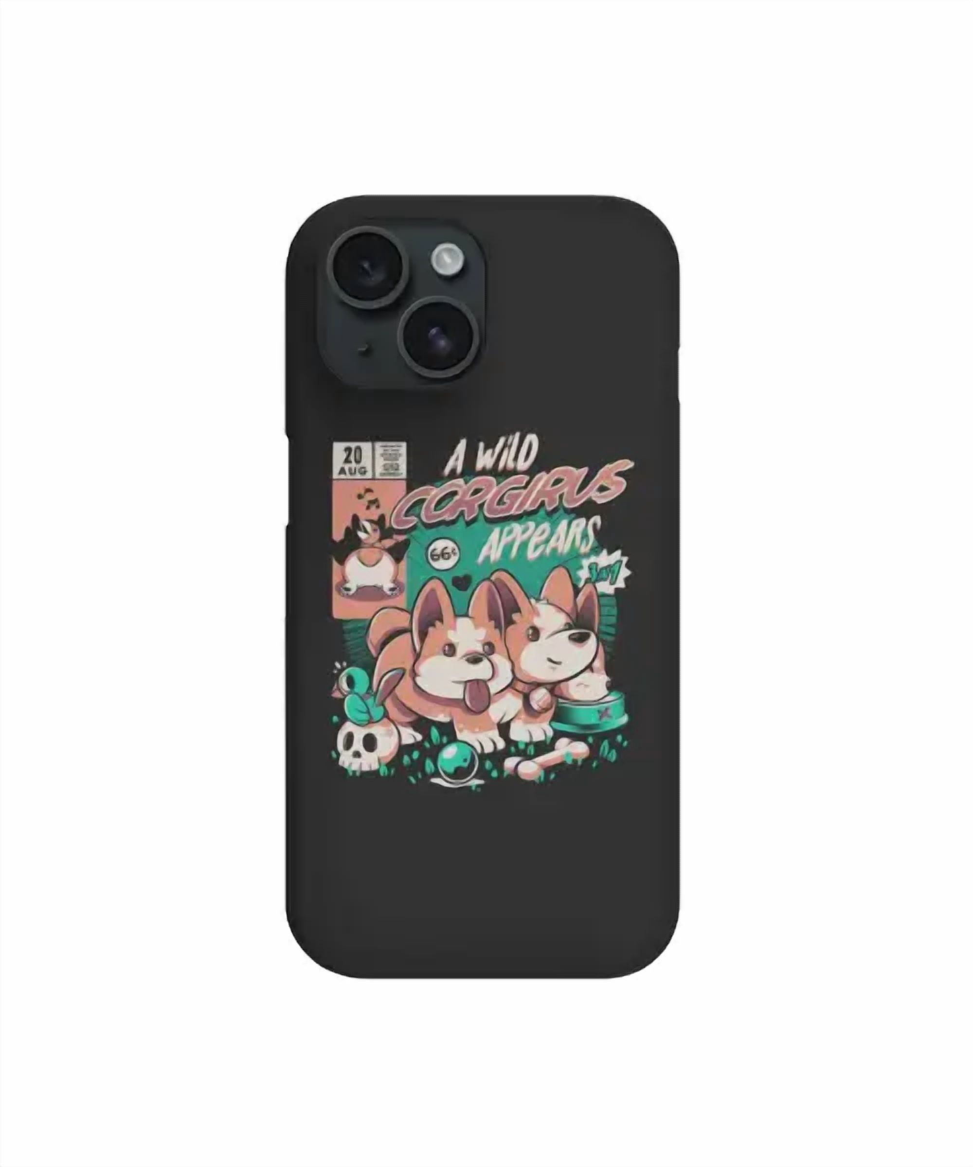 Corgirus Funny Corgi Cerberus Dog Art Phone Case for iPhone 16 15 14 13 ...