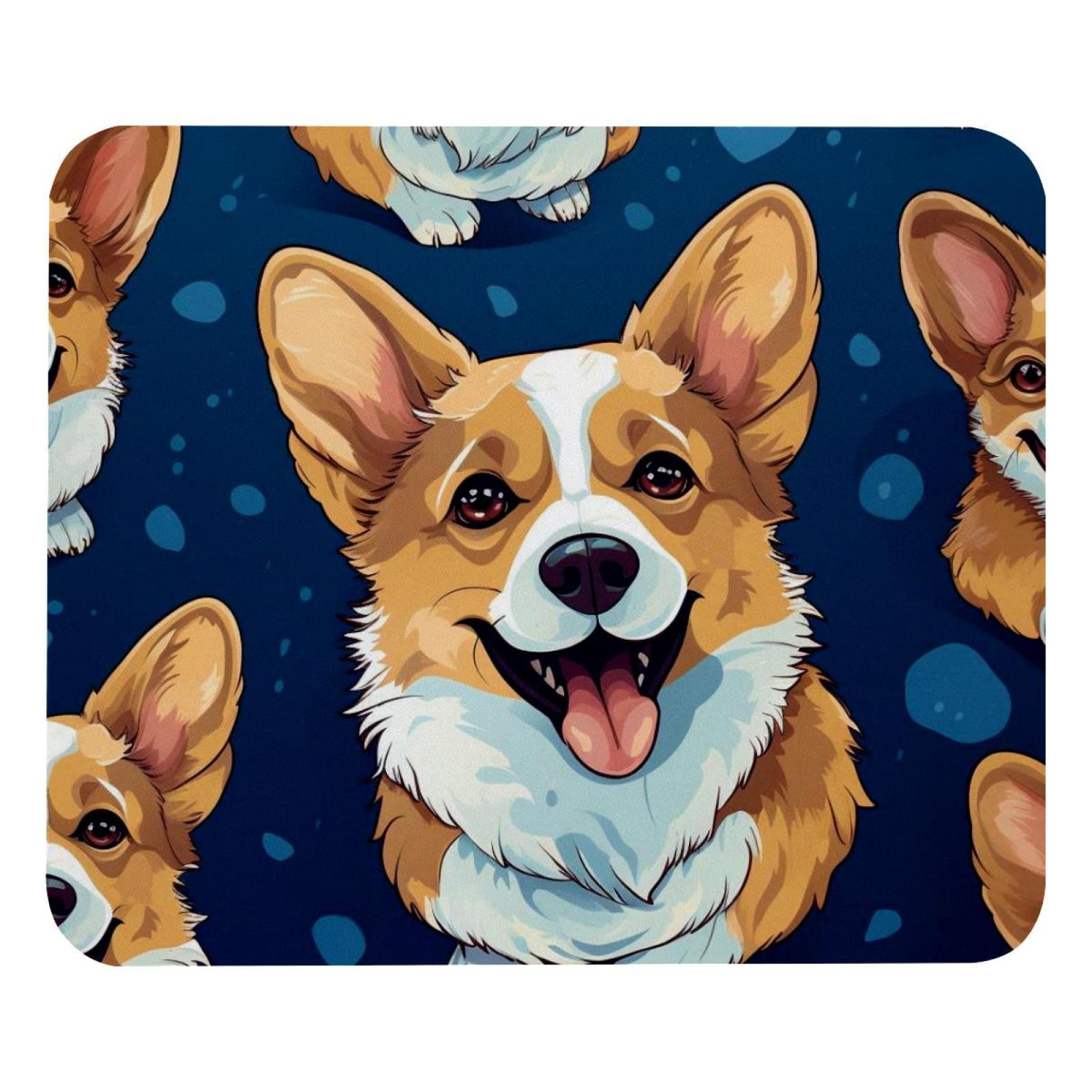 Corgis Pet Animals Non-Slip Rubber Bottom Personalized Custom Square ...
