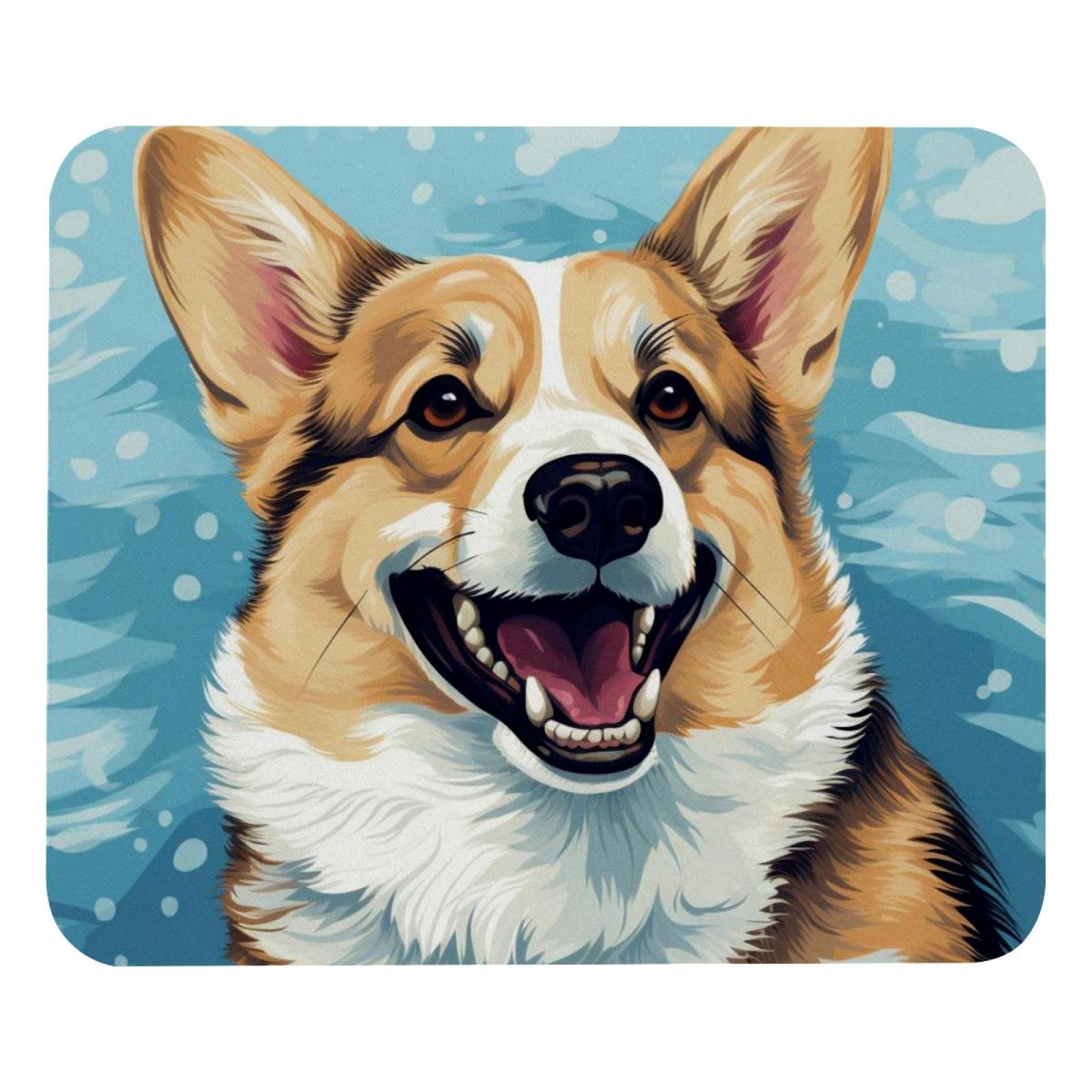 Corgis Pet Animals Non-Slip Rubber Bottom Personalized Custom Square ...