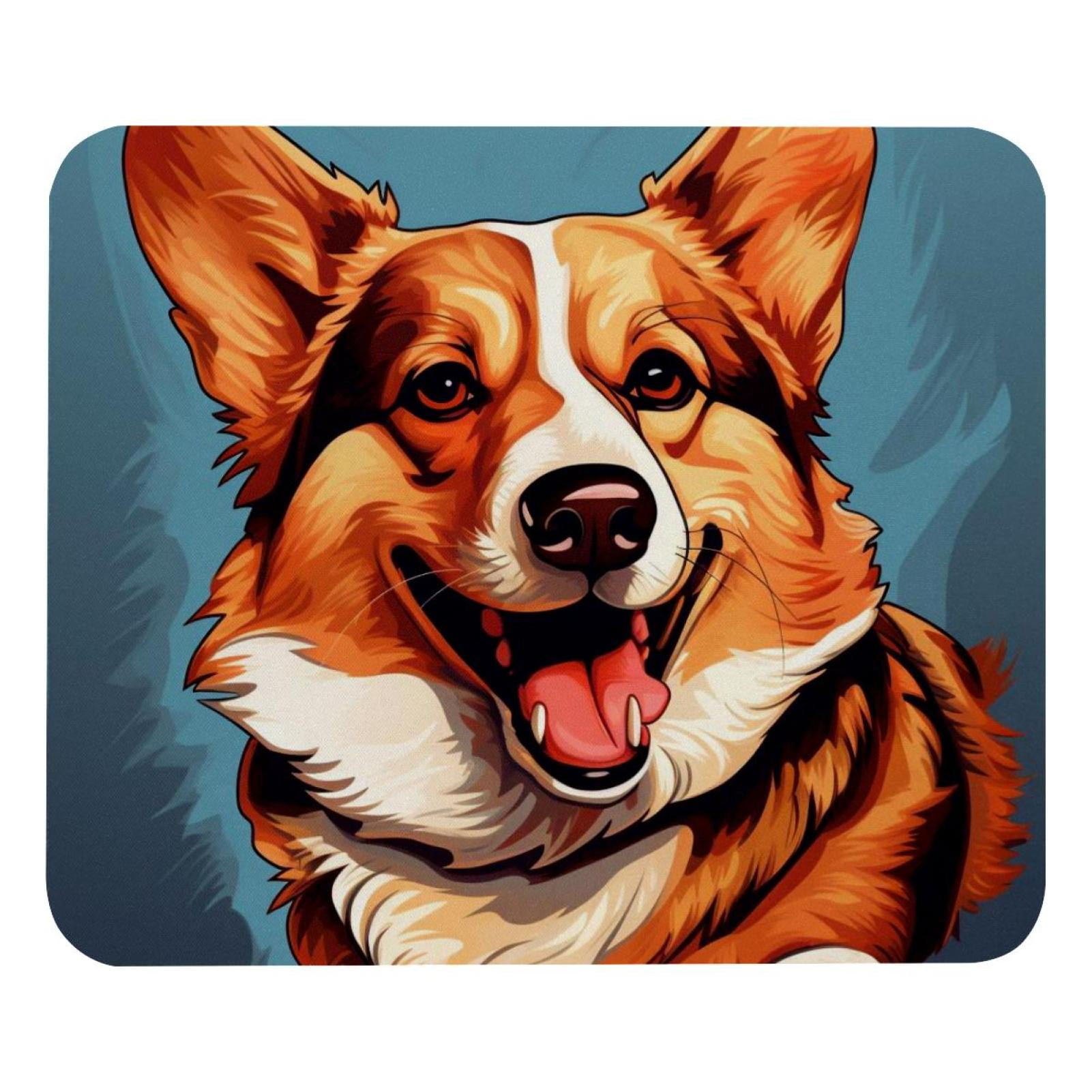 Corgis Pet Animals Non-Slip Rubber Bottom Personalized Custom Square ...