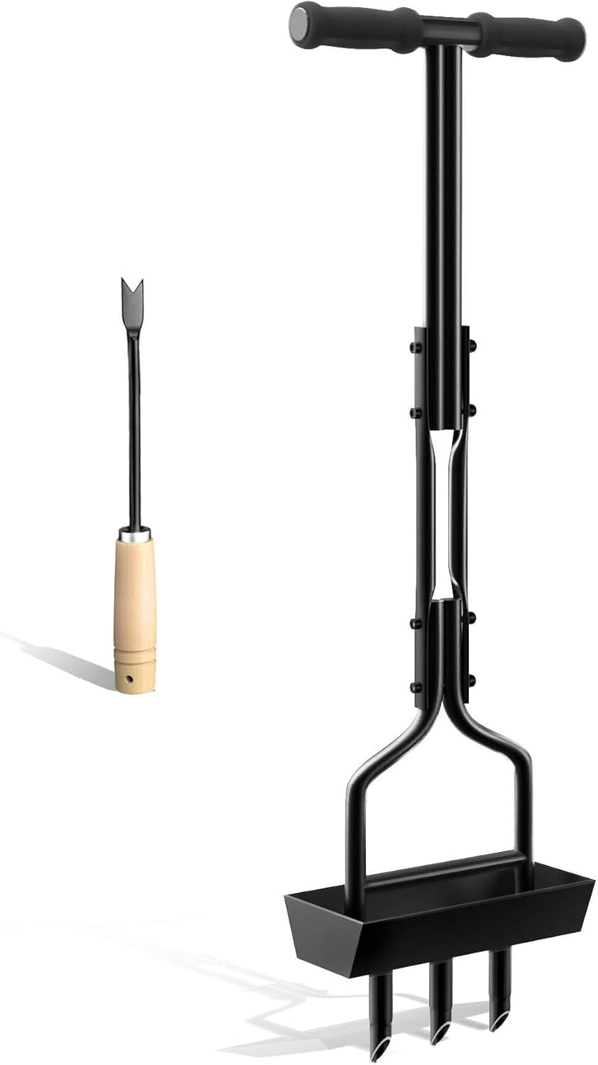 Coring Tool with Soil Corer Collector, Manual Lawn Coring Aerator 3 ...