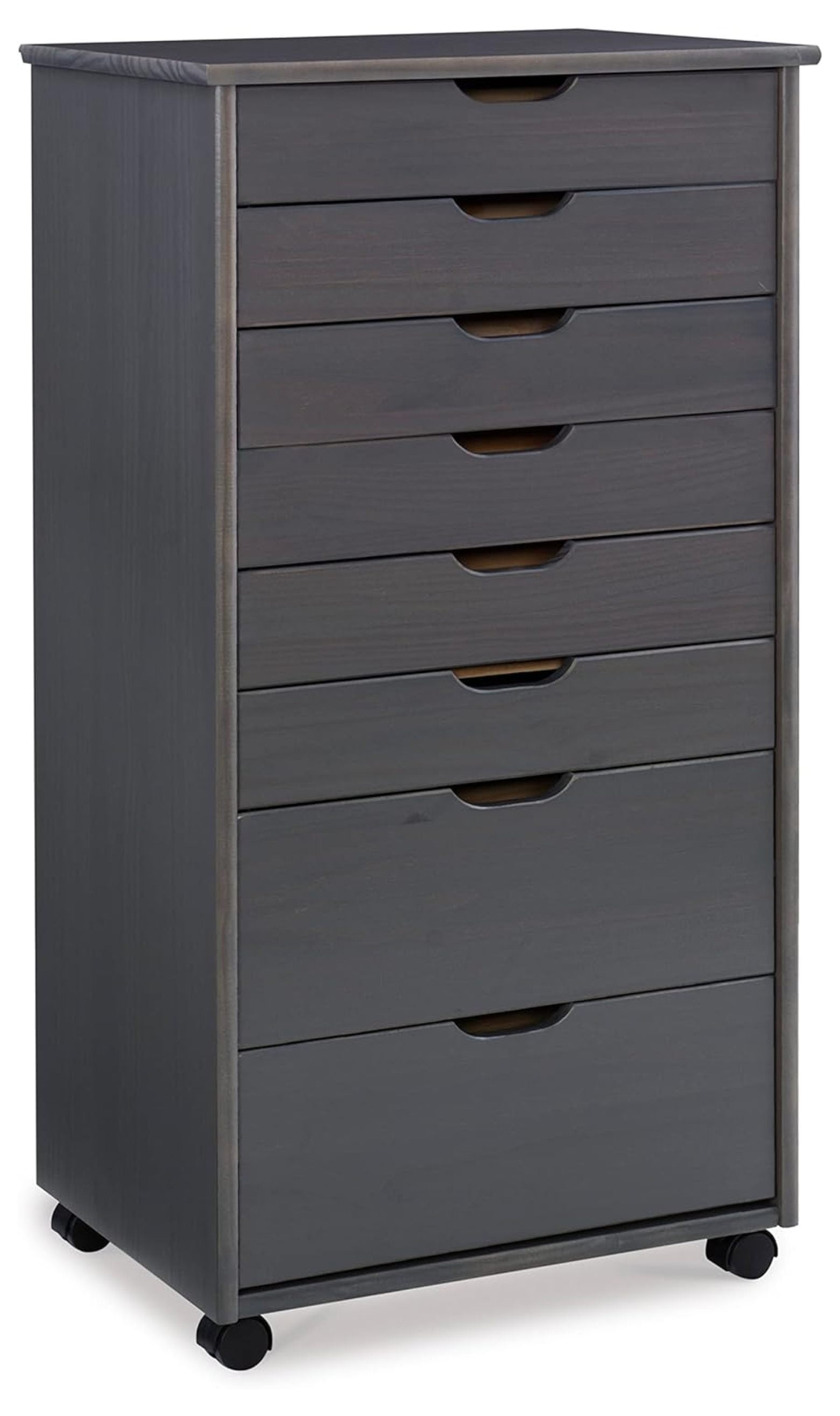 Corinne Eight Drawer Storage, Grey Rolling Cart - Walmart.com