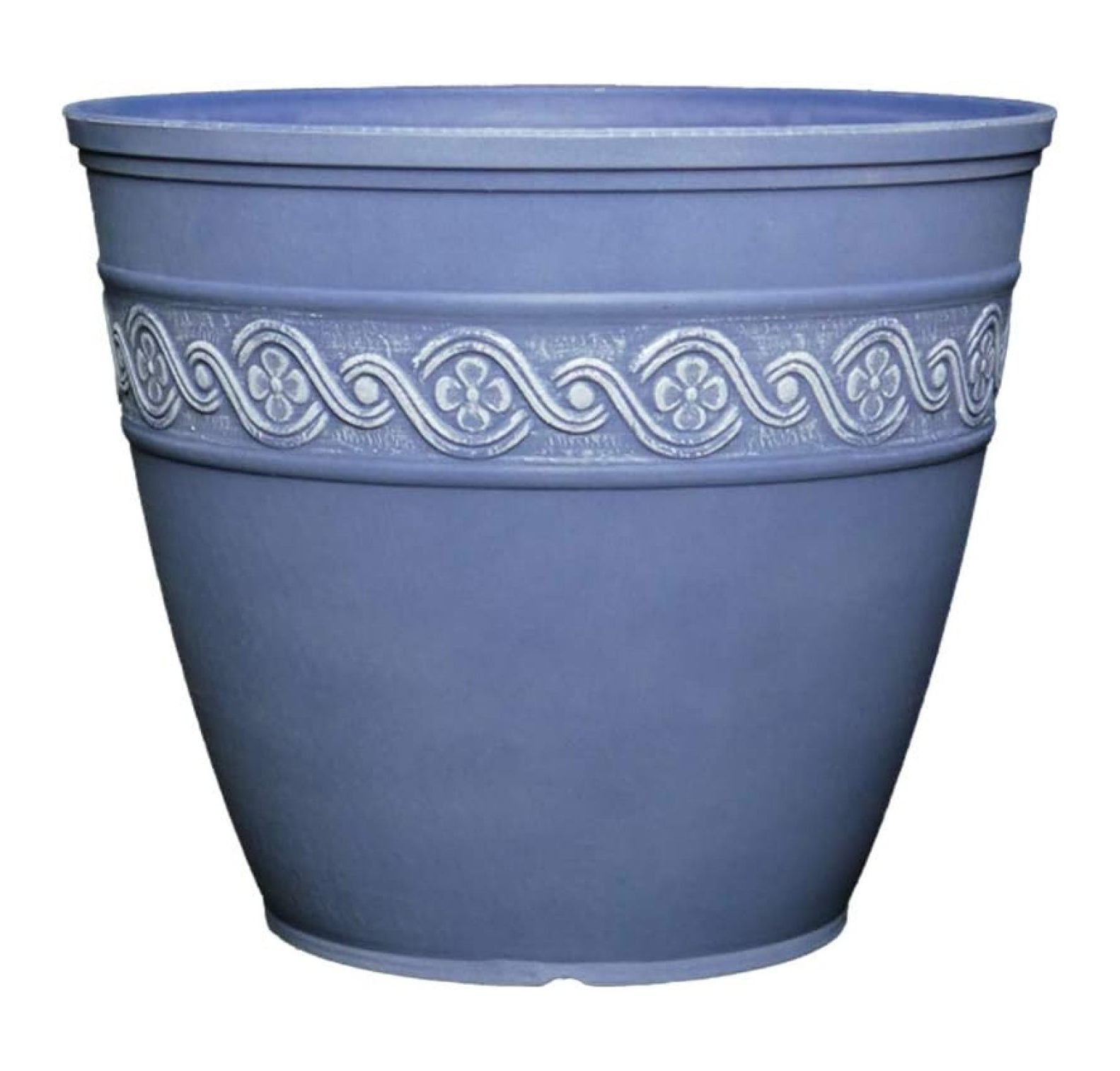 Corinthian Resin Flower Pot Planter, Slate Blue, 13" - Walmart.com