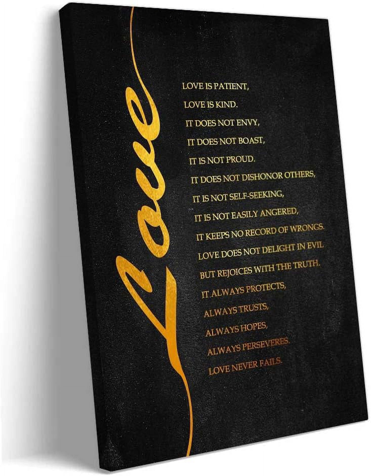 Corinthians 13 4-8 Love is Patient Wall Art Prints Framed Bible NIV ...