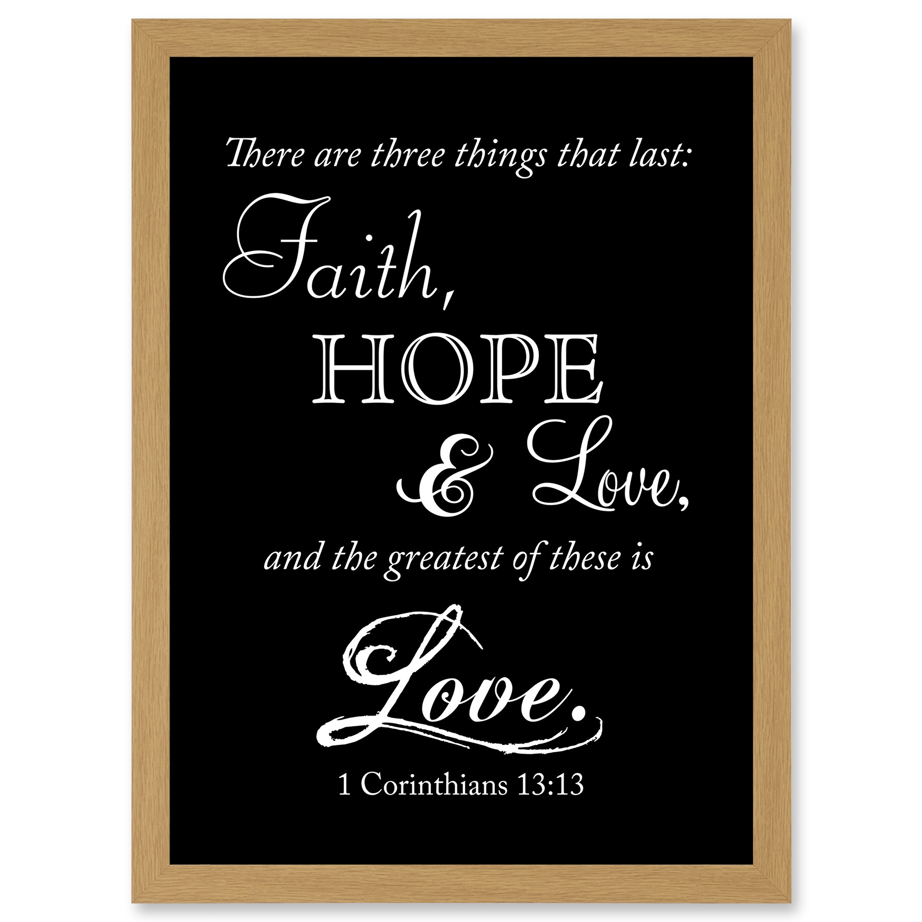 Corinthians 13 Three Things Last Faith Hope Love Christian Quote Bible ...