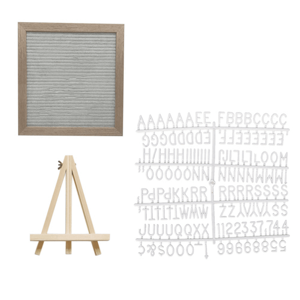 Cork Board 10x10 Inch Wall Decor Felt Letterboard Oak Wood Message ...