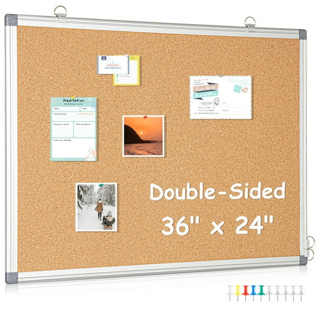 Cork Board 24 x 36 inch Bulletin Board 2 x 3 Corkboard Large Wall ...
