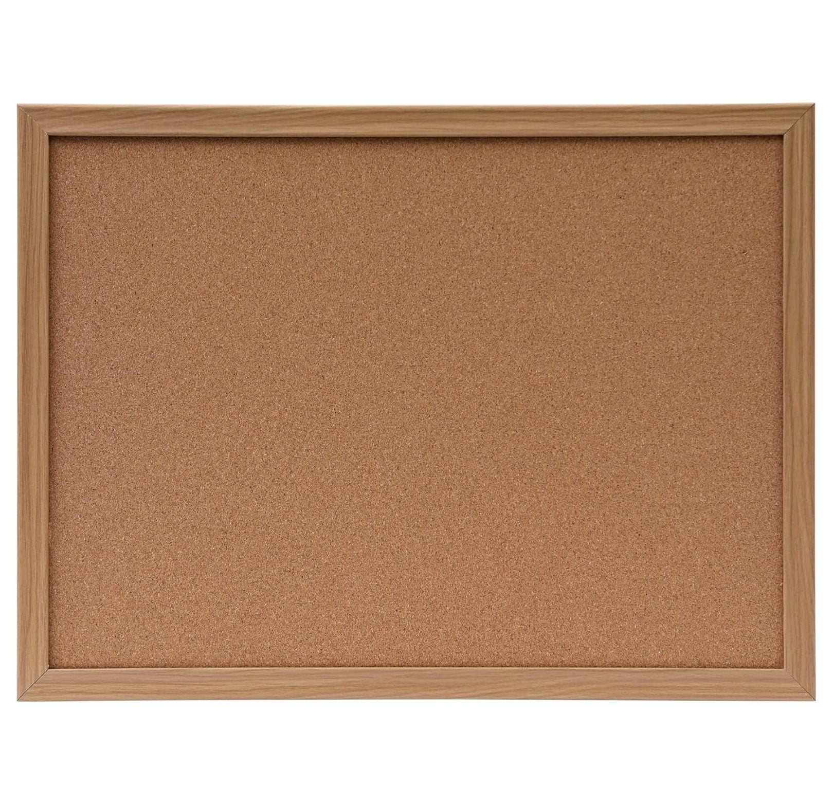 Cork Board 24x18 Inch with Oak Frame - Tan Bulletin Board for Office ...