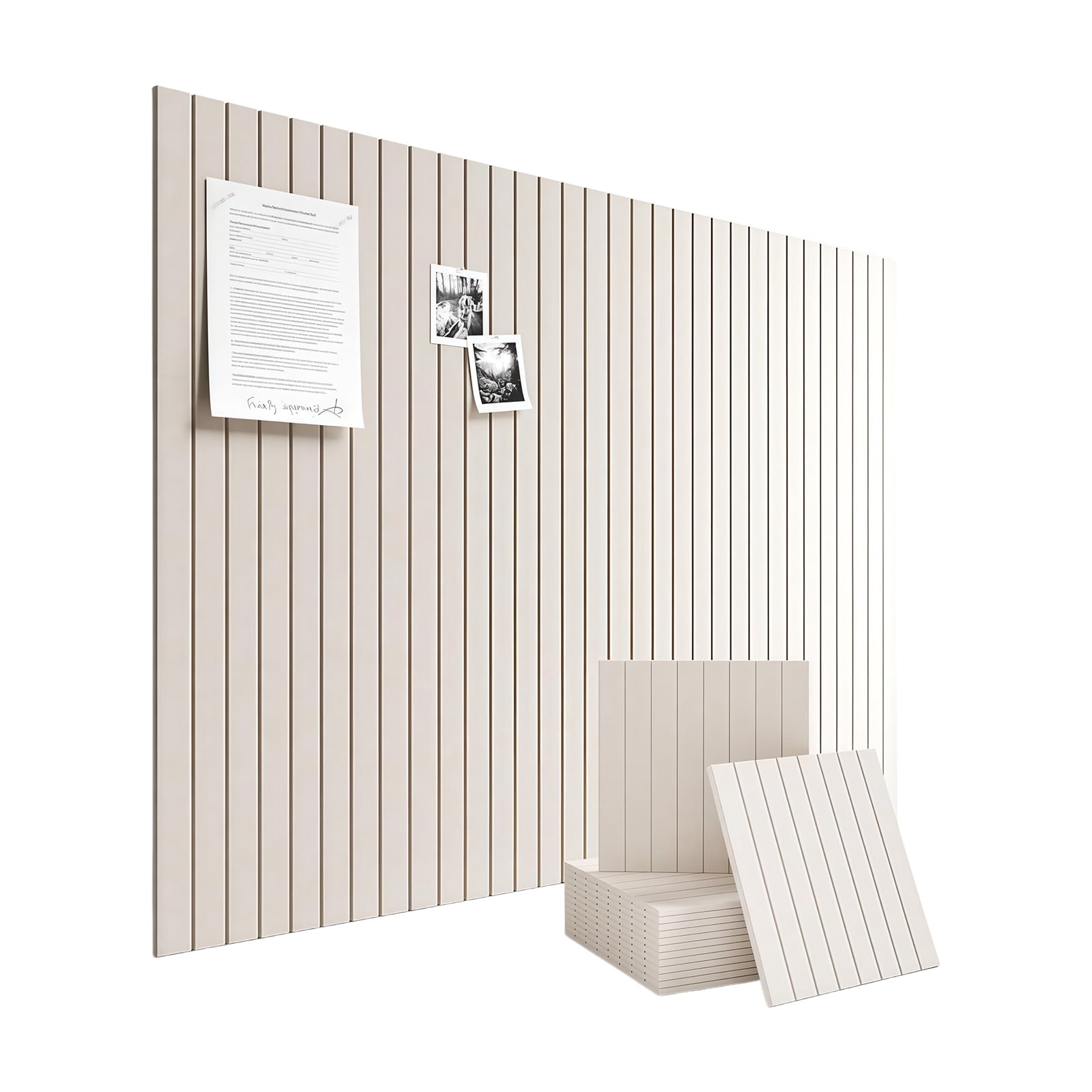 Cork Board Alternative Felt Bulletin Board Tiles,6Pcs Slats Wall ...
