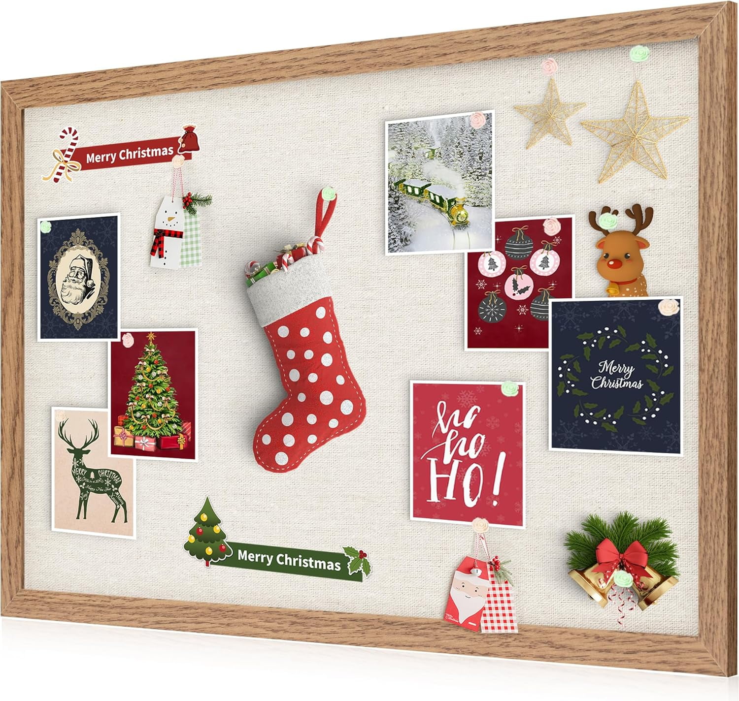 Cork Board Bulletin Board 18" x 24", Large Linen Corkboards with Frame ...