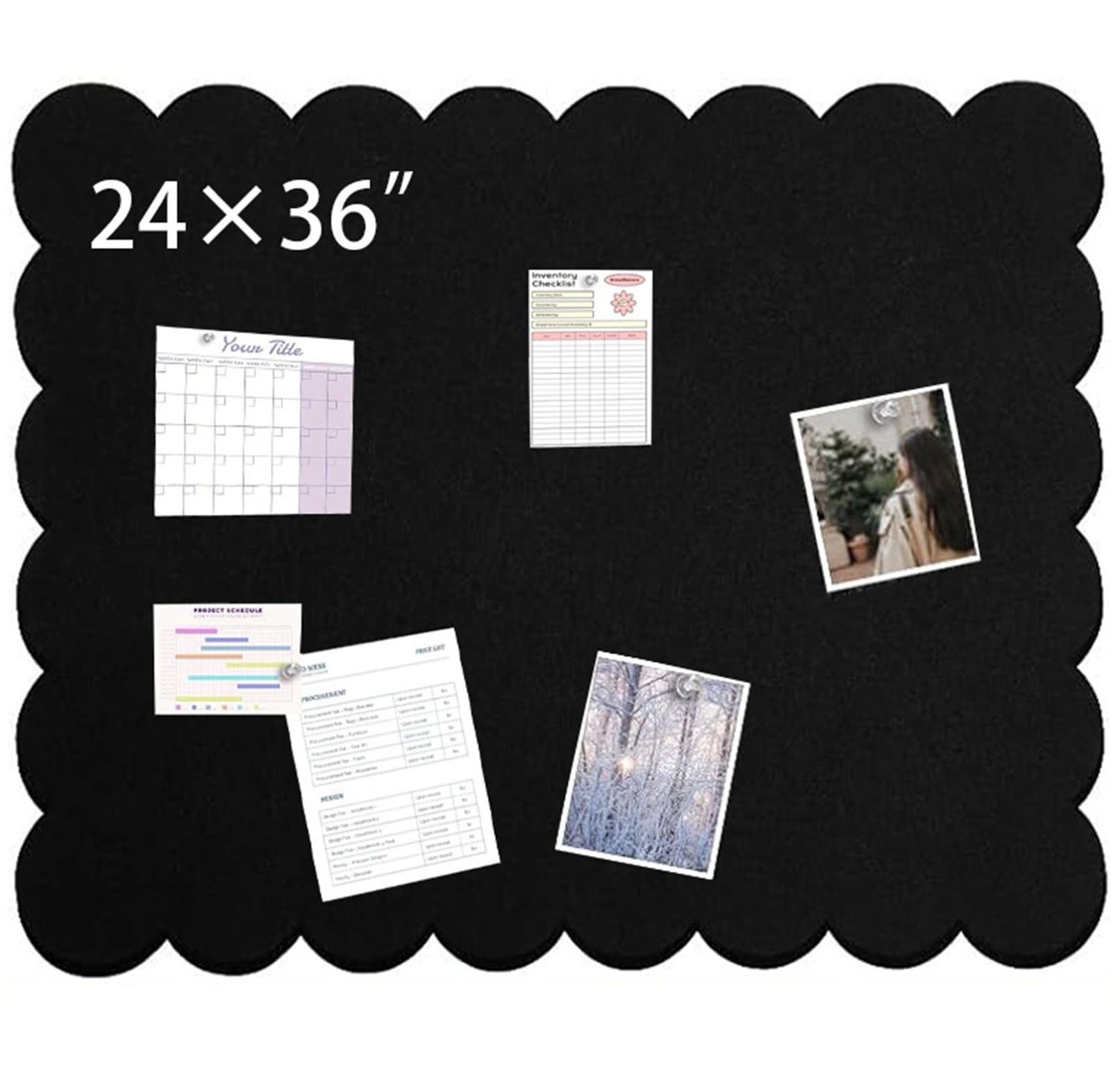 Cork Board Bulletin Board 36 x 24,Bexikou Foldable Felt Board Vision ...