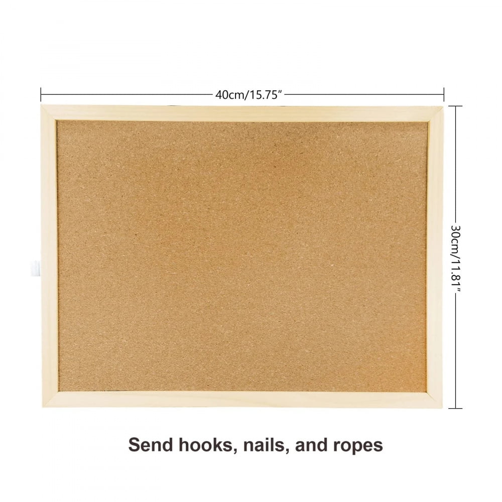 Cork Board Retro Frame Single Double-sided Photo Wall for Office Home ...