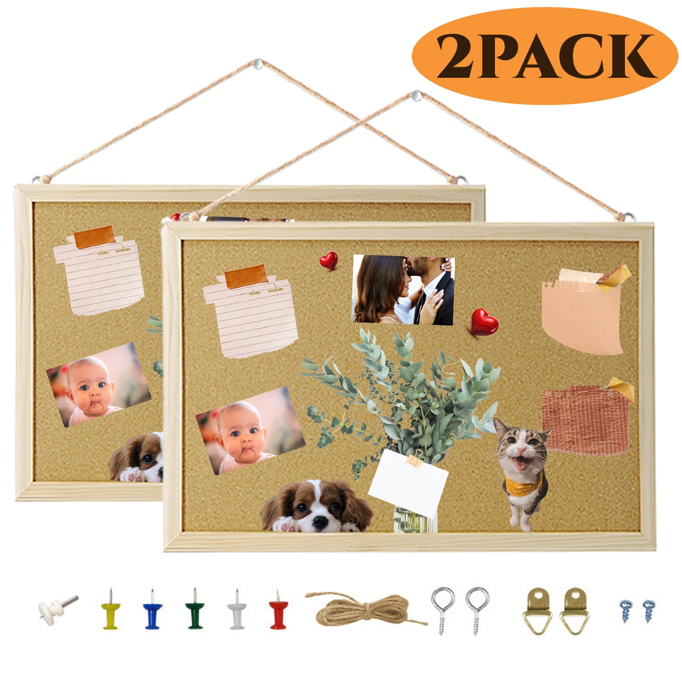 Cork Board for Wall Bulletin Board Classroom Decor Frame Hanging Pin ...