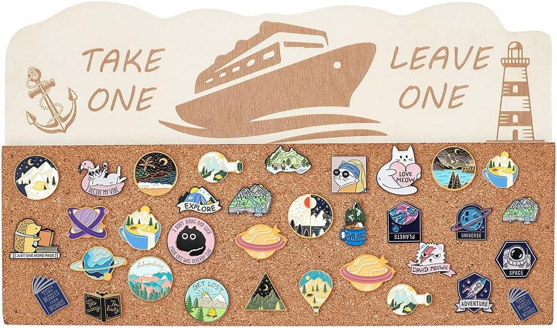 Cork Brooch Board Pin Trading Ship Lighthouse Anchor Pin Board for ...