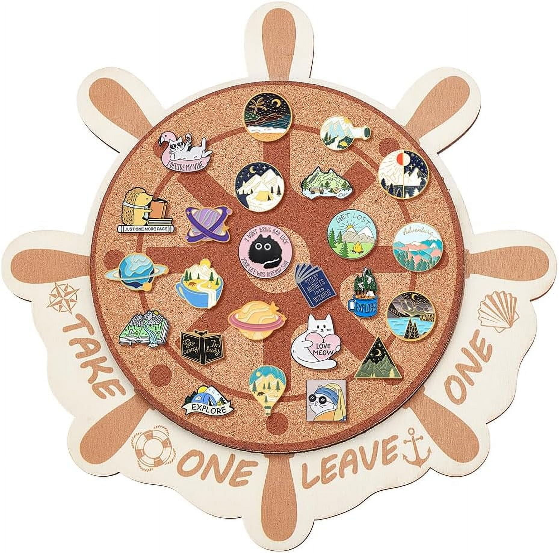 Cork Brooch Board Wall Cork Tray Nautical Compass Pin Board for Brooch ...