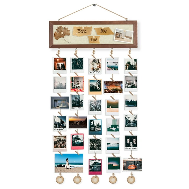 Cork Bulletin Board with Linen Picture Frames Collage Wall Decor Photo ...