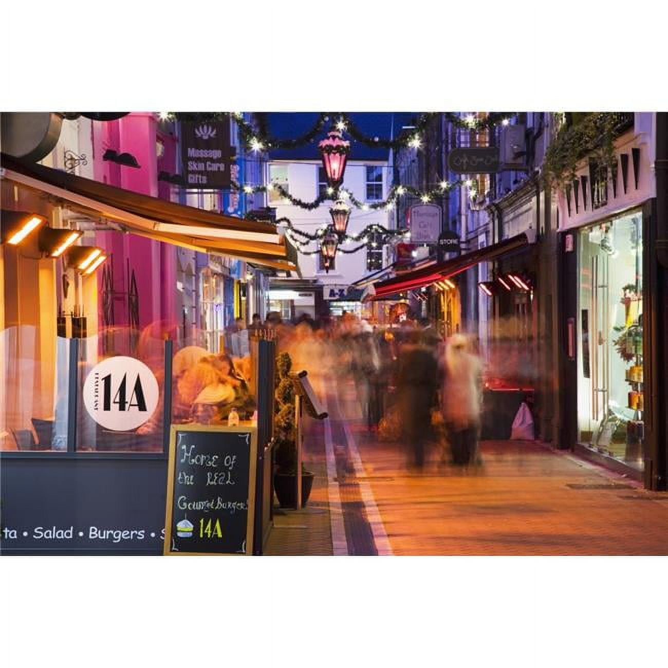 Cork - County Cork - Ireland - A City Street At Christmas Time Poster ...