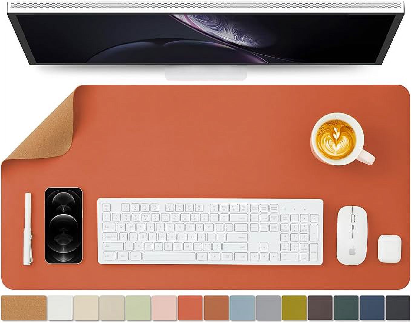 Cork Desk Mat - Dual-Sided Desk Pad for Office and Home - Desk ...