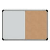 Cork & Magnetic Dry Erase Combo Board, Melamine, 36x24, Black/Gray ...