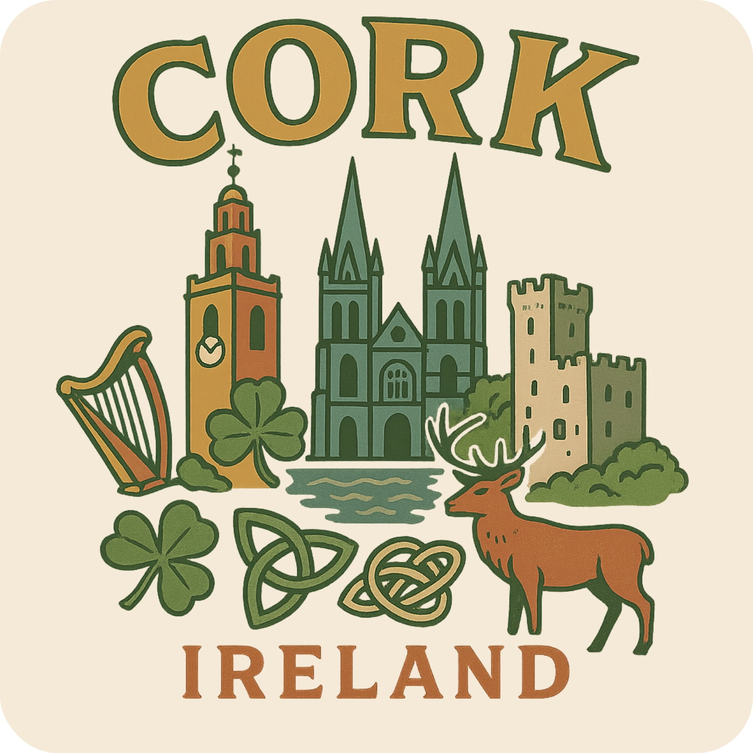 Cork Ireland Keepsakes Souvenir Vinyl Sticker – Destination Travel ...