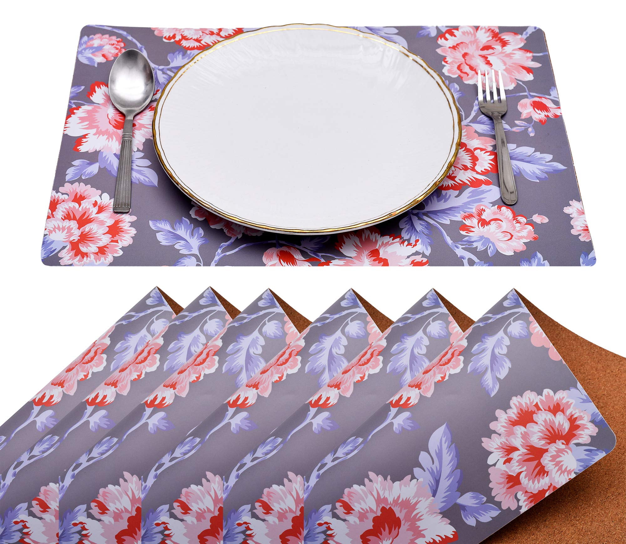 Cork Placemats Set of 24 for Dining Table, Table Placemats - Gray ...