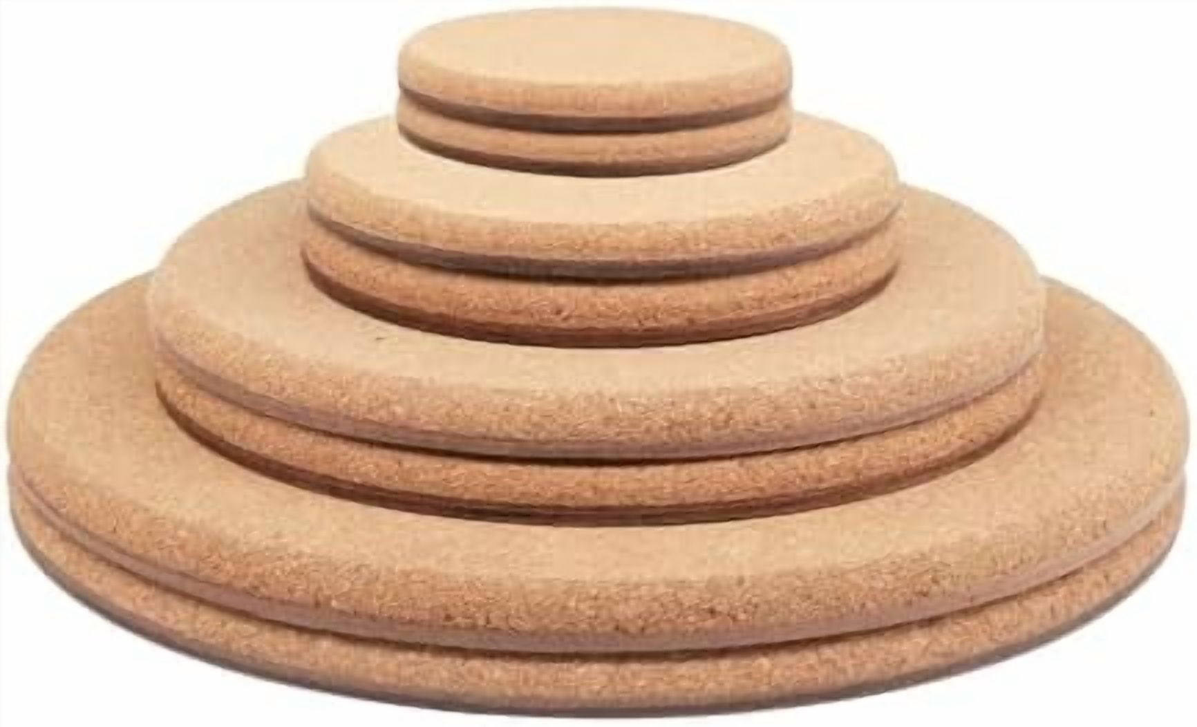 Cork Plant Coasters, 4 Sizes Double Layers Hard Thick Planter Coaster ...