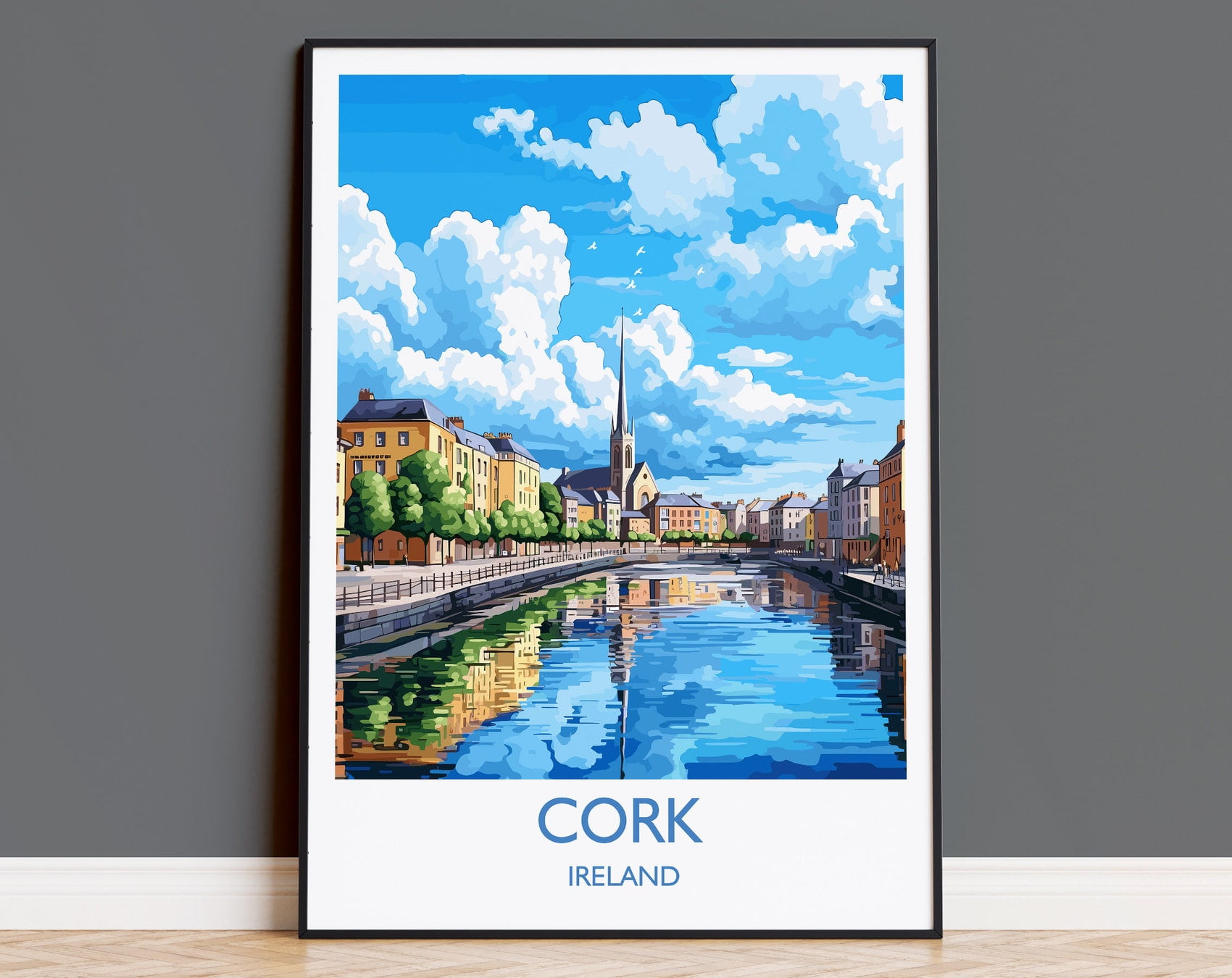 Cork Poster Wall Art, Travel Print of Cork, Ireland, Cork Art Lovers ...