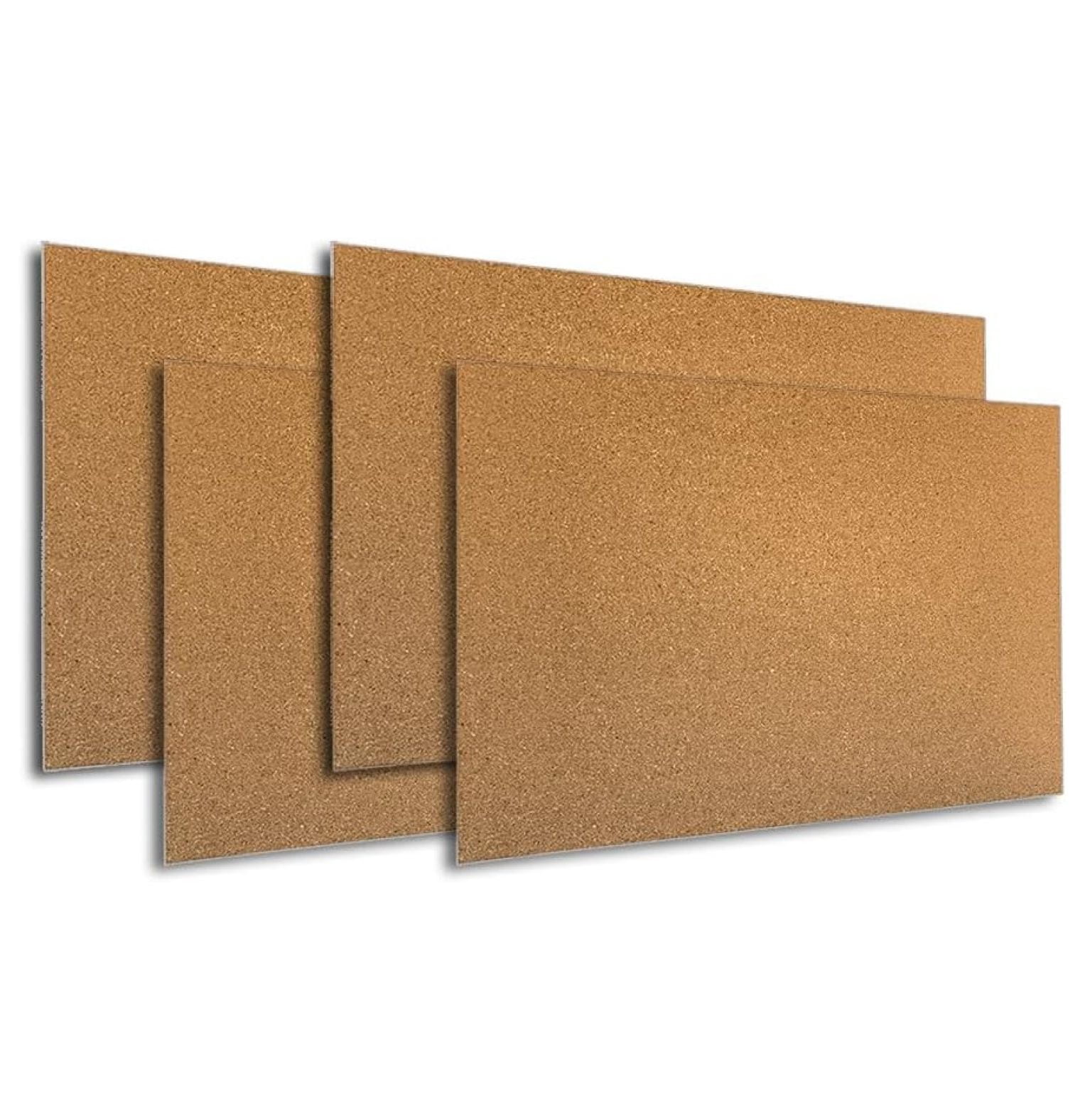 Cork Sheets - 18" x 24" x 1/4", - 100% Natural (4-Pack, 1/4-inch-thick ...