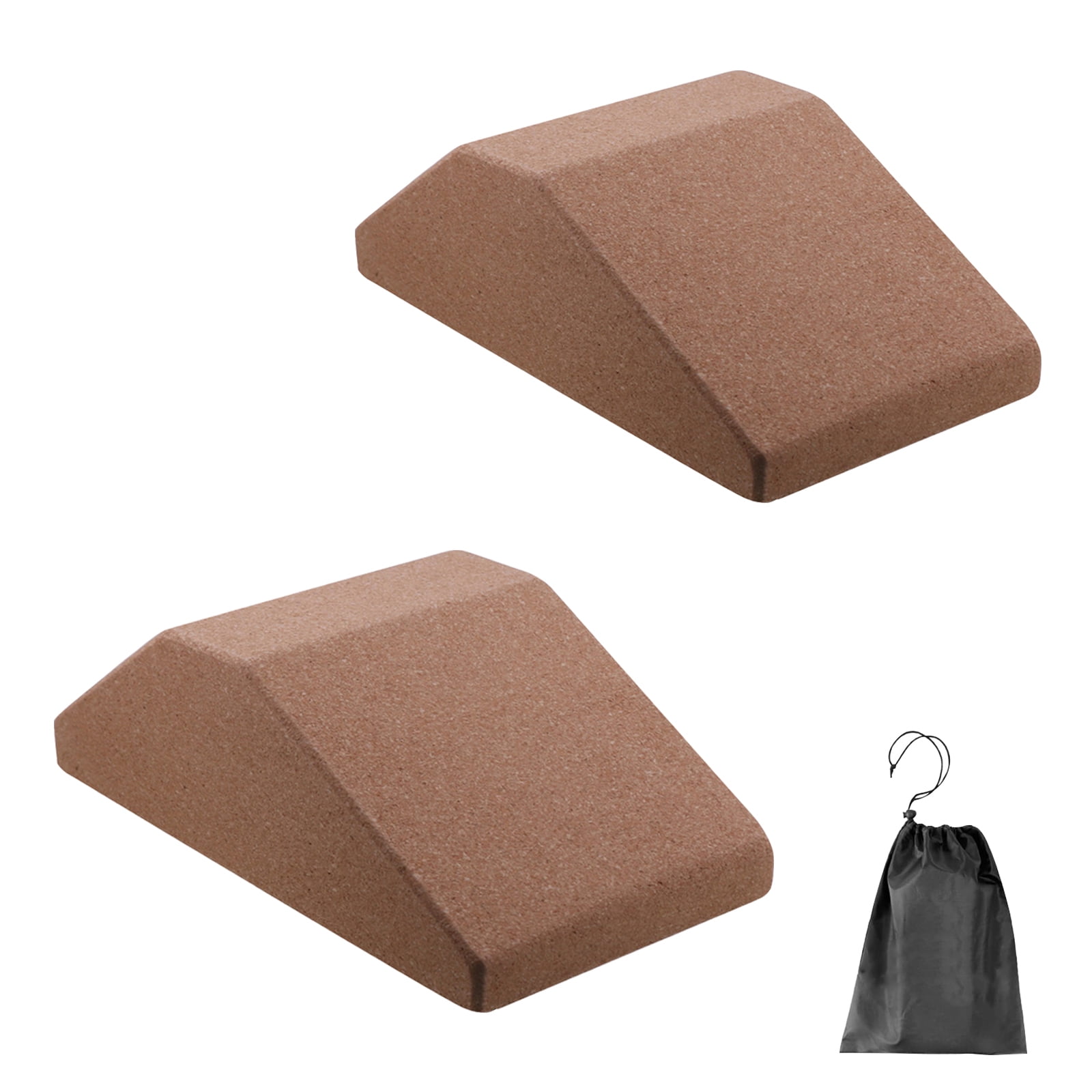 Cork Squat Wedge Block 2 Pack - Non Slip Heel Elevated Squat Wedge and ...