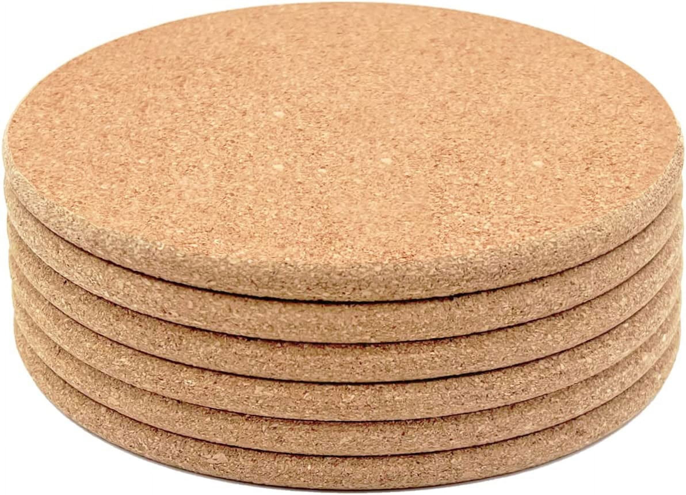 Cork Trivet, 6 Pack High Density Thick Cork Coaster Set for Hot Dishes ...