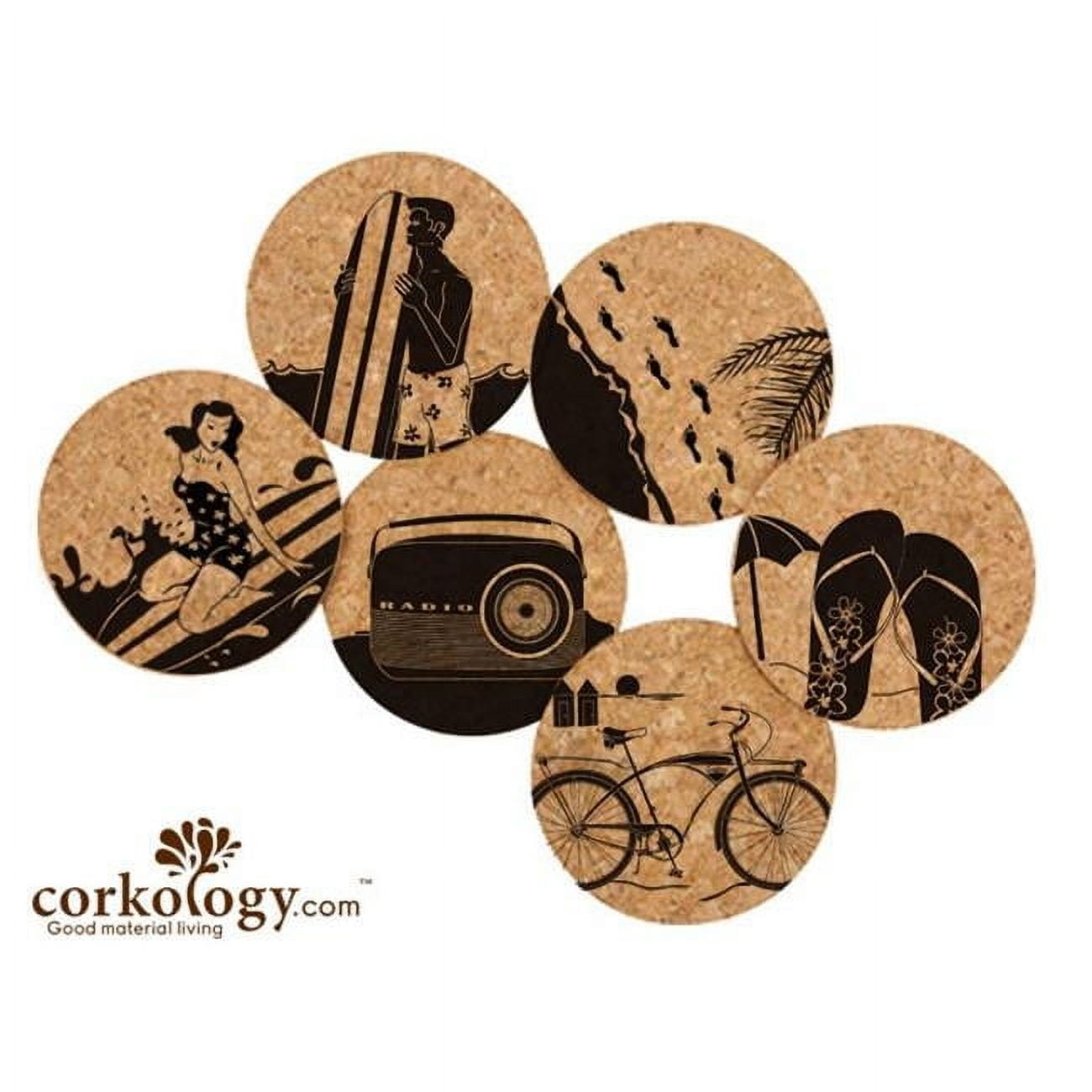 Corkology Beach Life Cork Coaster Sets - Walmart.com