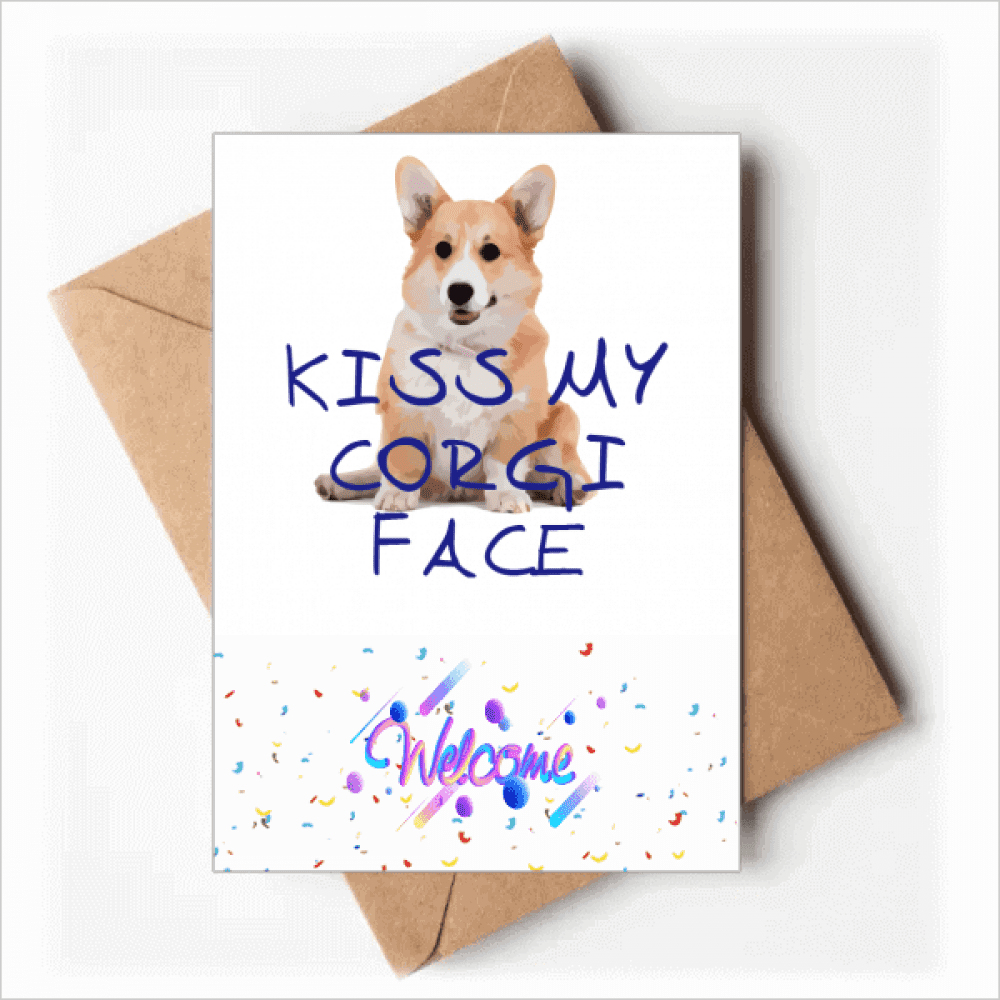 Corky Dog Wales Specialty Welcome Back Greeting Cards Envelopes Blank ...