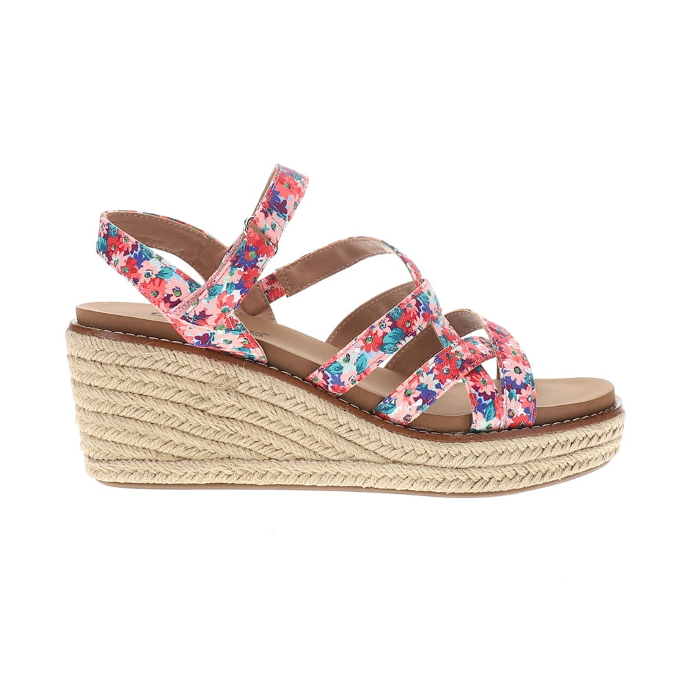 Corkys Womens All Nighter Floral Espadrille Wedge Casual Shoes ...