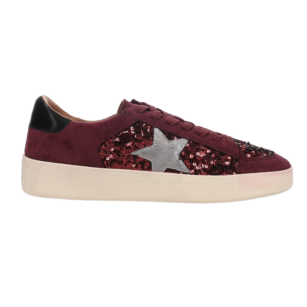 Corkys Womens Another Round Sequin Lace Up Athletic Sneakers Casual ...