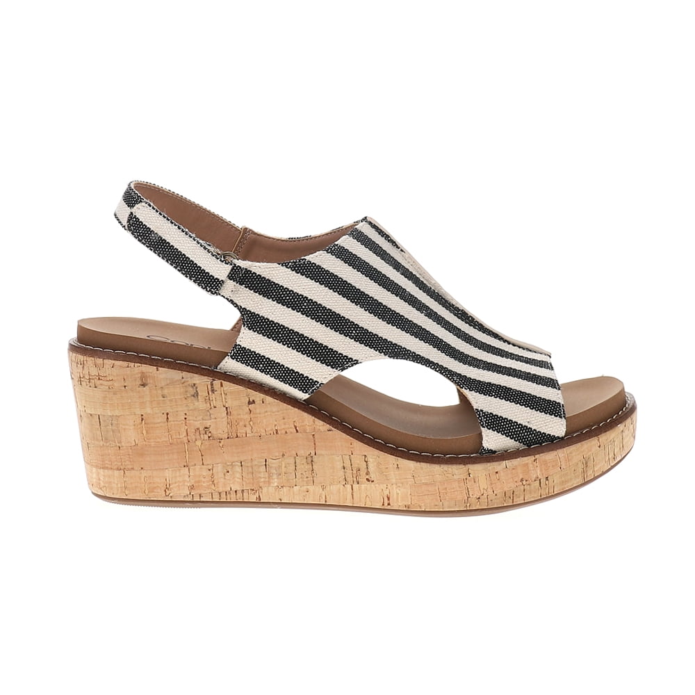 Corkys Womens Carley Striped Wedge Casual Shoes - Walmart.com