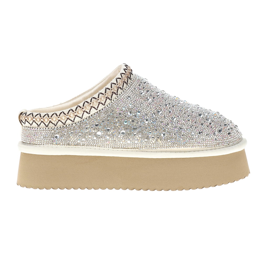 Corkys Womens Do Not Disturb Rhinestone Scuff Slippers Casual Shoes ...