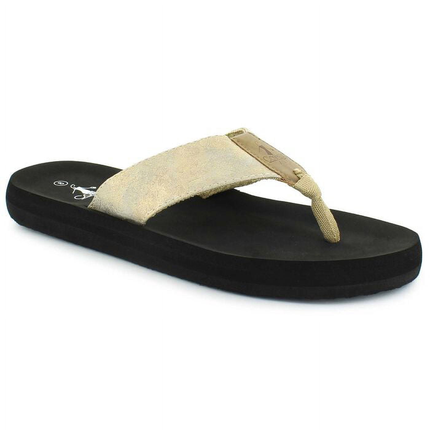 Corkys Womens Freedom Flip Flop Metallic Stars Sandals (7, Gold Stars ...