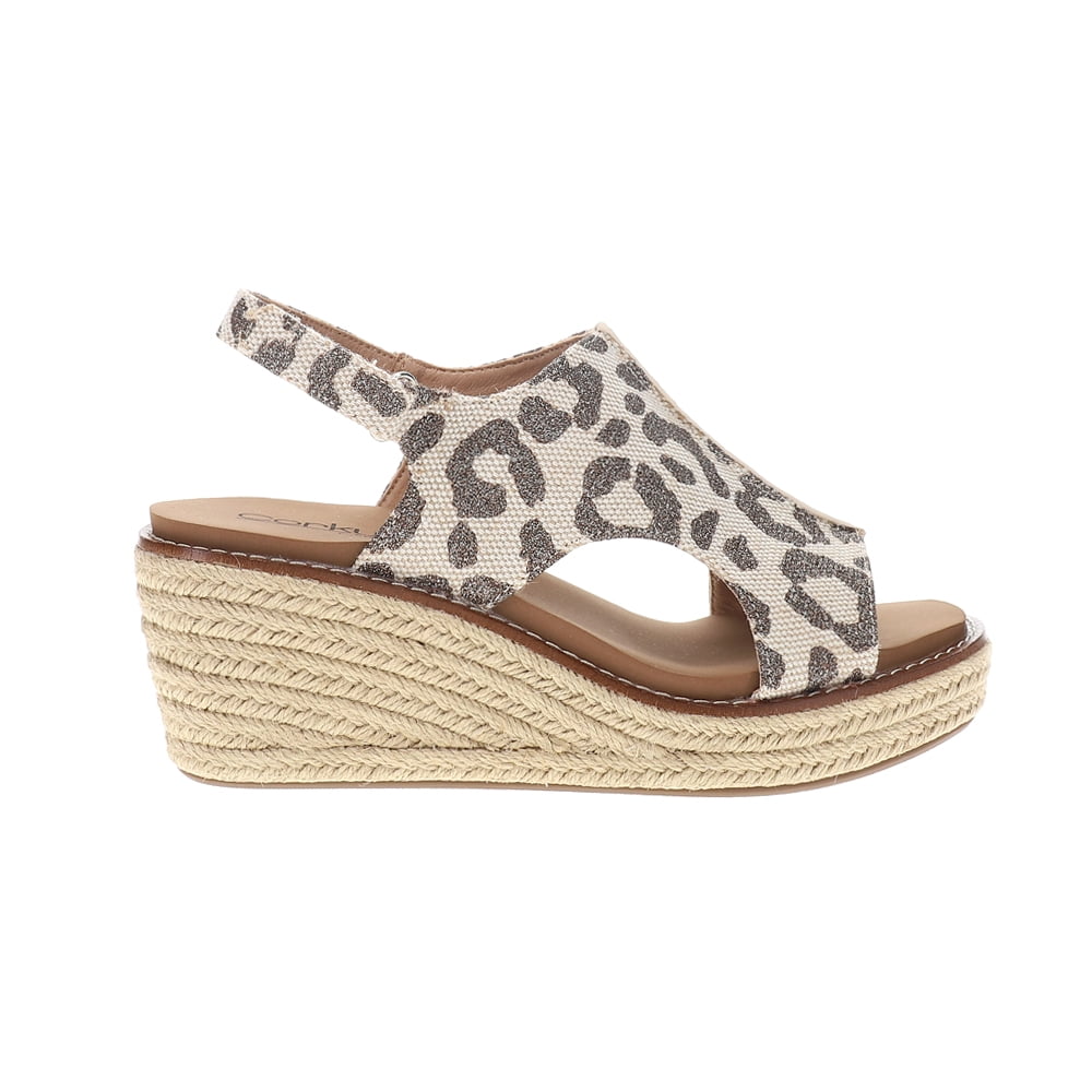 Corkys Womens K Bye Leopard Print Espadrille Wedge Casual Shoes ...