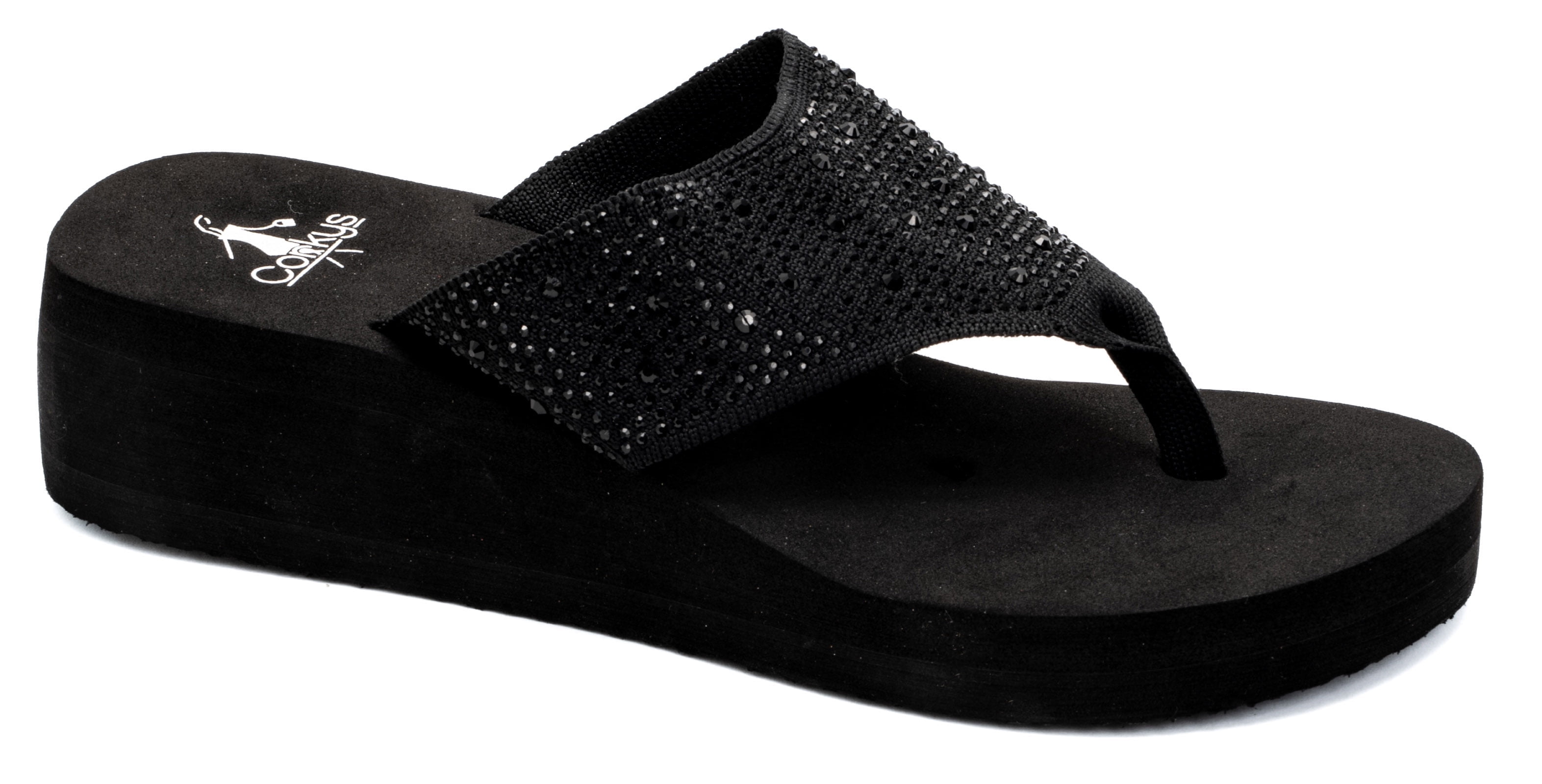 Corkys Womens Long Time No Sea Wedge Flip Flop (10) - Walmart.com
