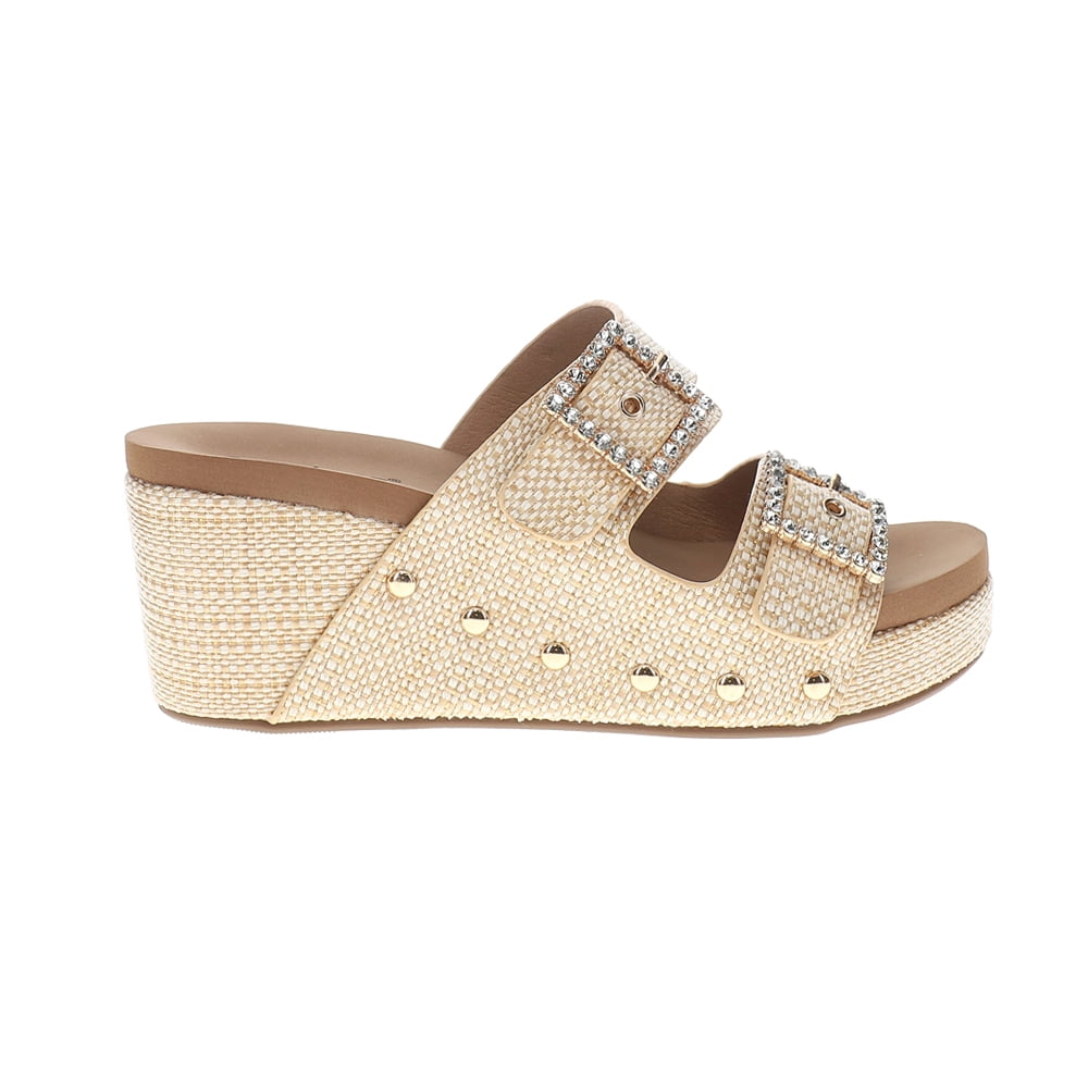 Corkys Womens Main Squeeze Studded Wedge Casual Shoes - Walmart.com