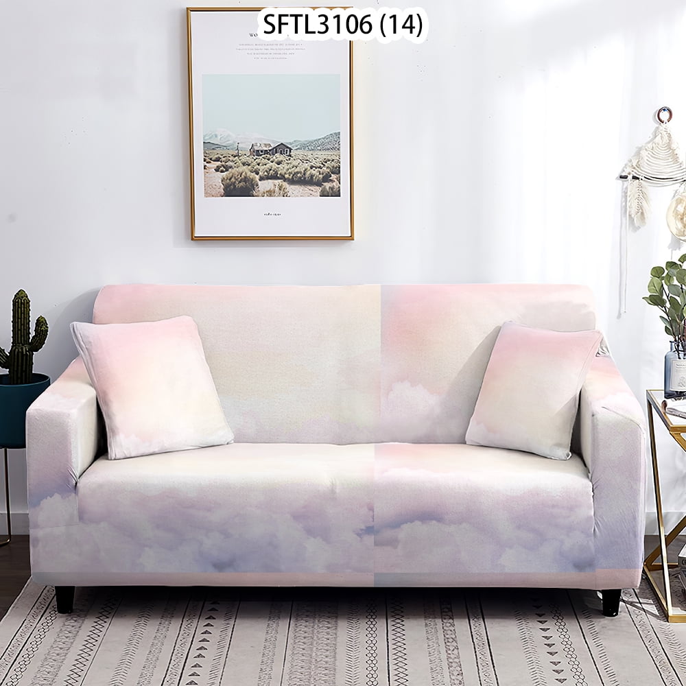 Corlourful Painted Cover Sofa L Shape Anti-Dust Corner Shaped Chaise ...