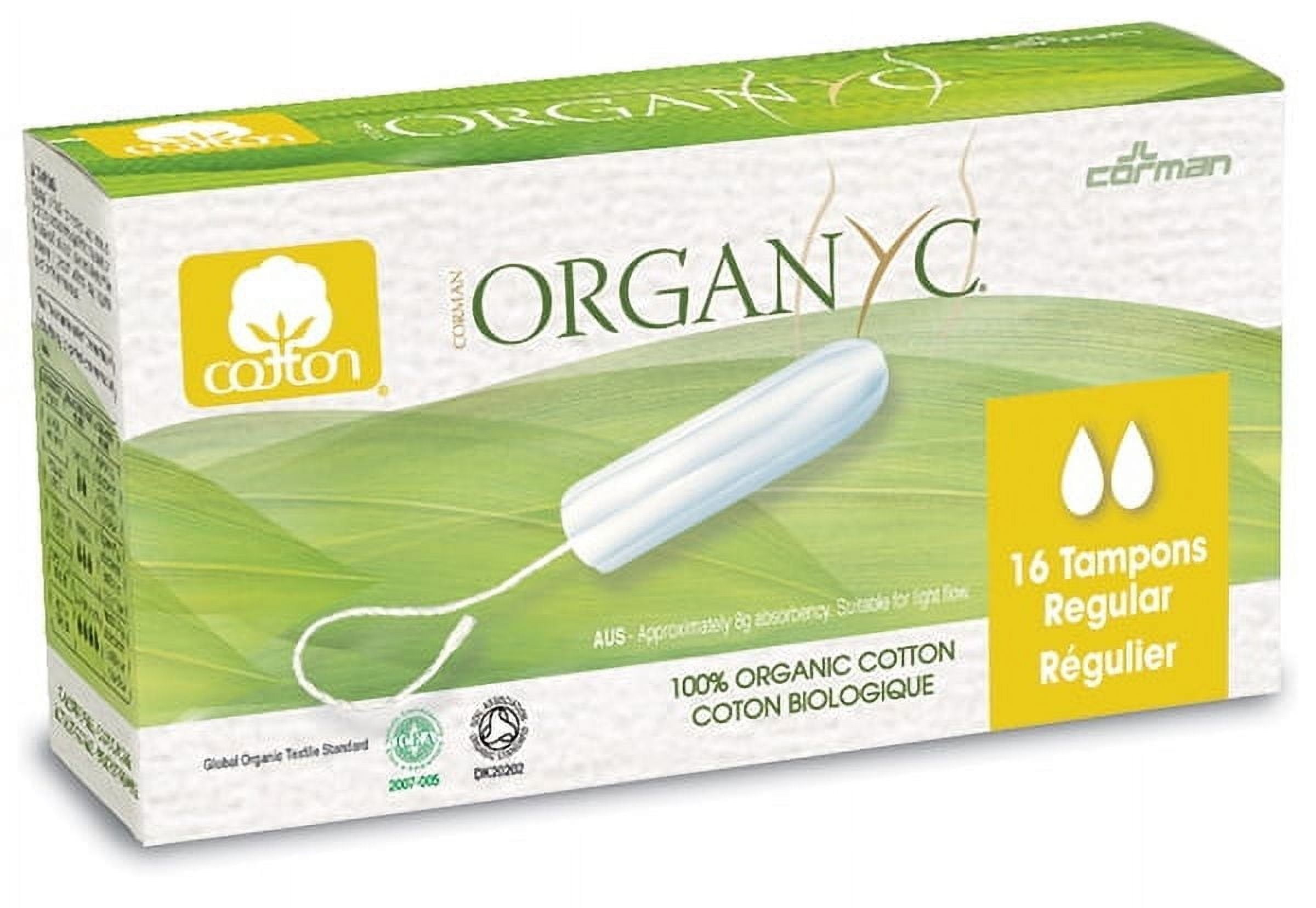 Corman Organyc Feminine Tampons, Regular, 16 Ct - Walmart.com