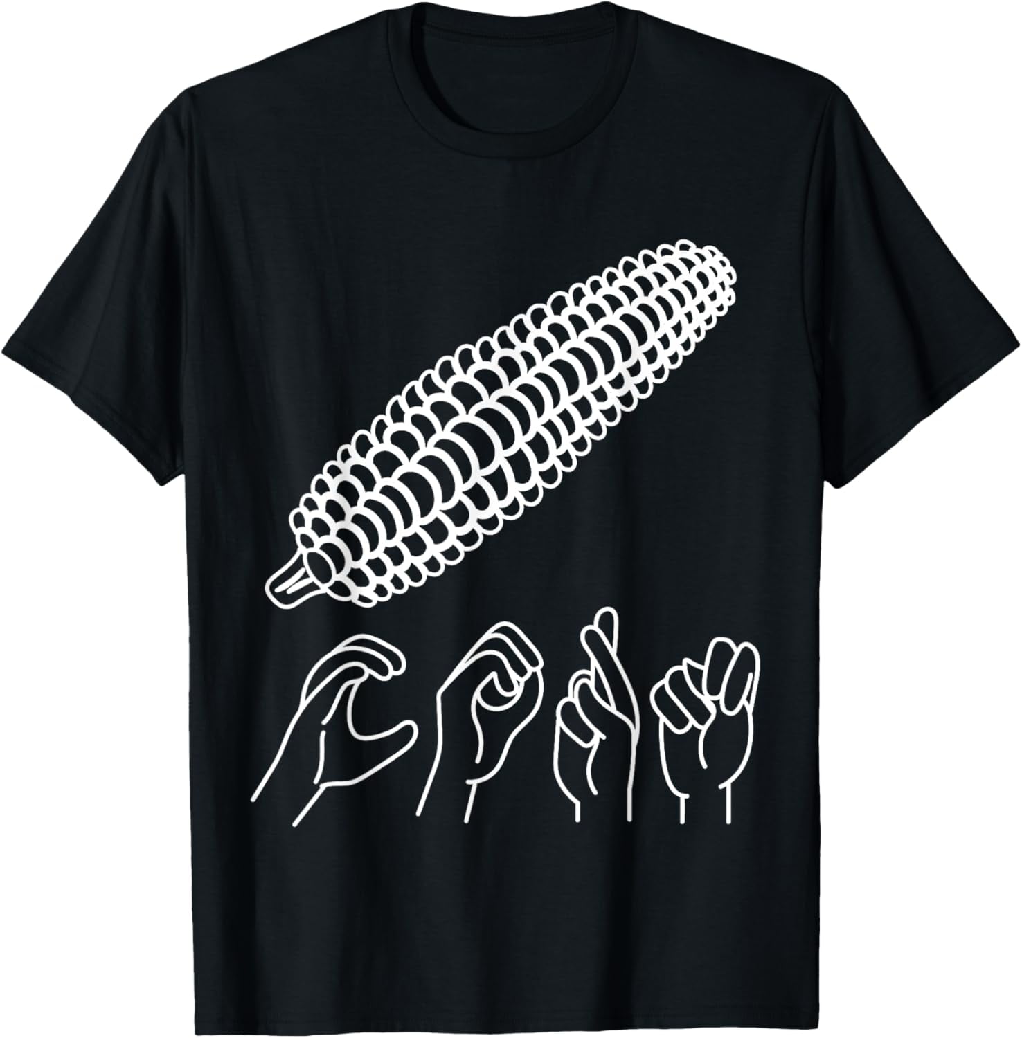 Corn ASL Corn American Sign Language Sweet Corn T-Shirt - Walmart.com