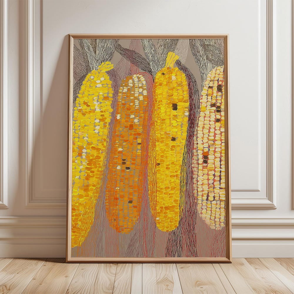 Corn Autumn Harvest Abstract Farmhouse Poster UNFRAMED PAPER POSTER ...