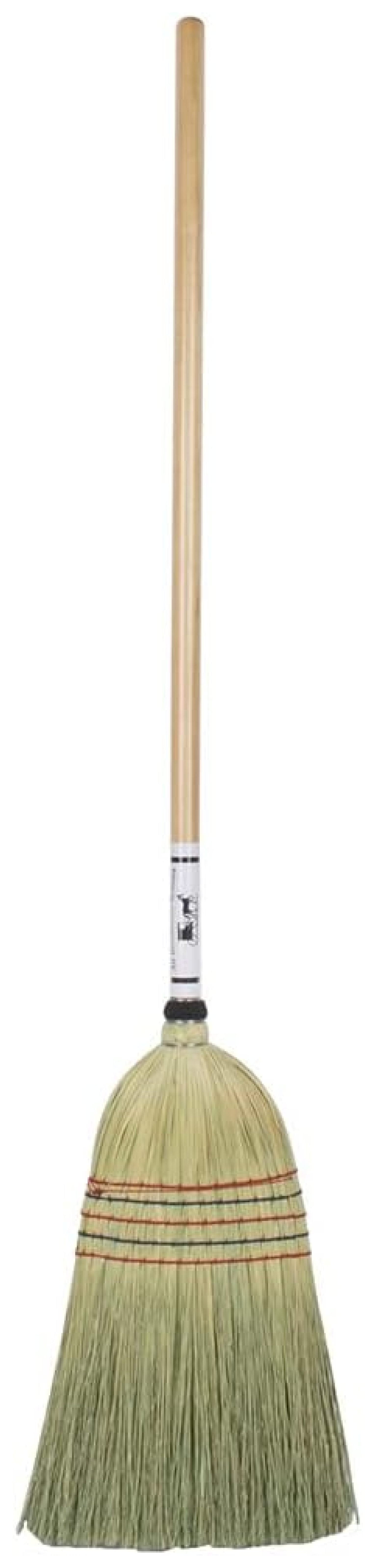 Corn Broom Heavy Duty - Outdoor Indoor Broom with 36" Wood Handle ...