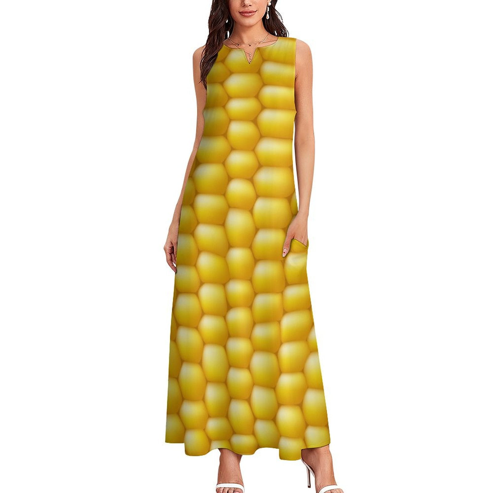 Corn Cob Background Long Dress Long dresses women's summer suit woman ...
