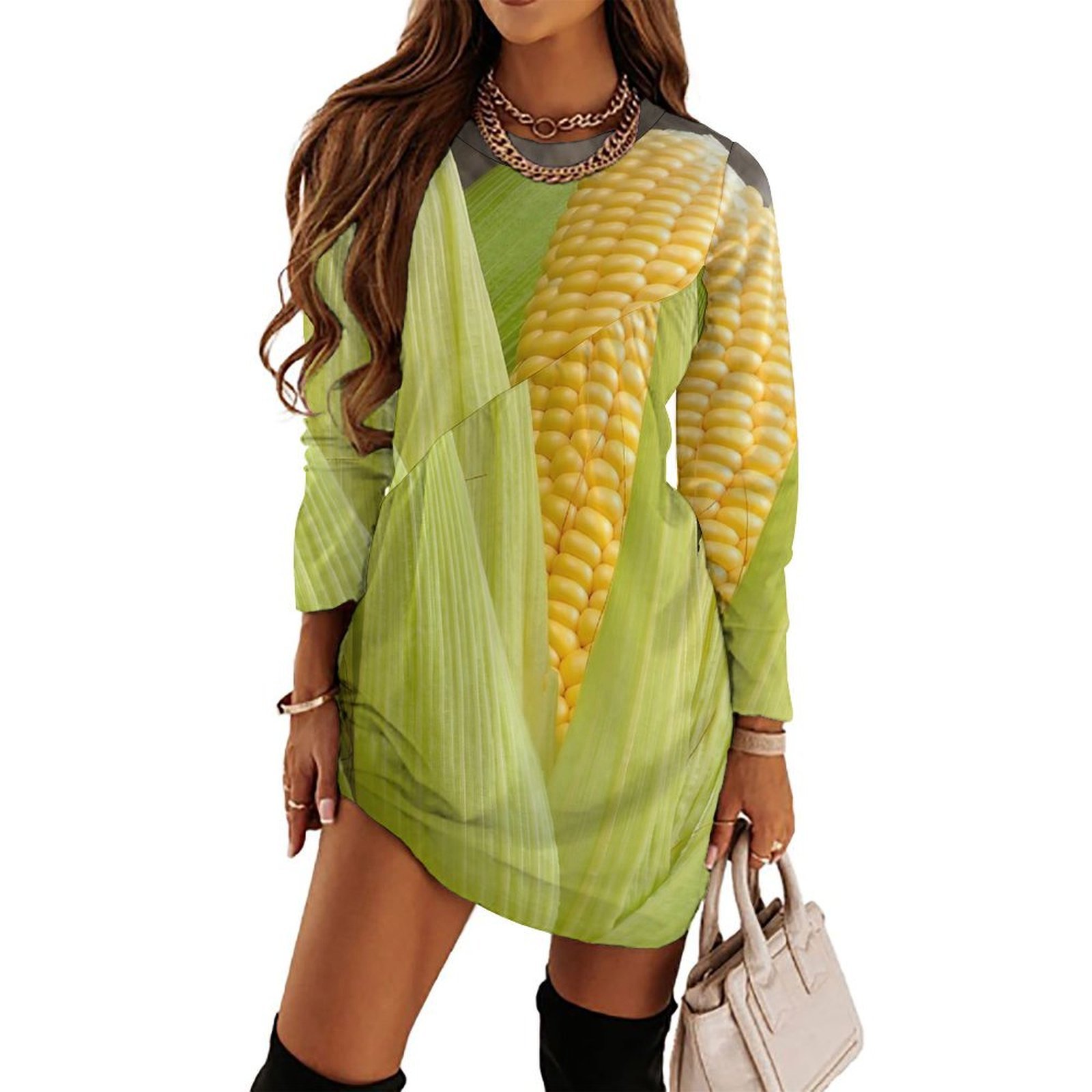 Corn Cob Loose Dress Evening Dress Summer Dresses for Women Luxury ...