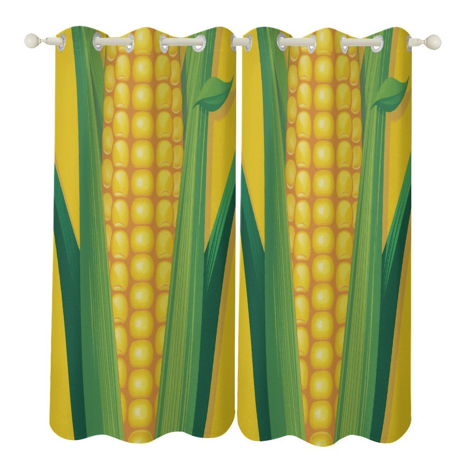Corn Cob Print (2)-2 Blackout Curtain 3d Printed Window Curtain Bedroom ...