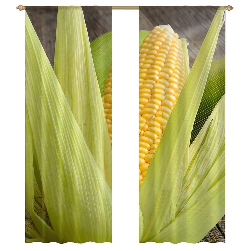 Corn Cob Sheer Voile Curtain Window Tulle Curtains For Living Room ...