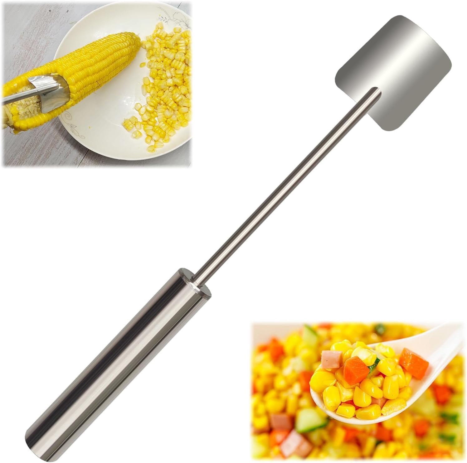 Corn Cob Stripper，2025 NEW Long Handle Stainless Steel Corn Stripping ...